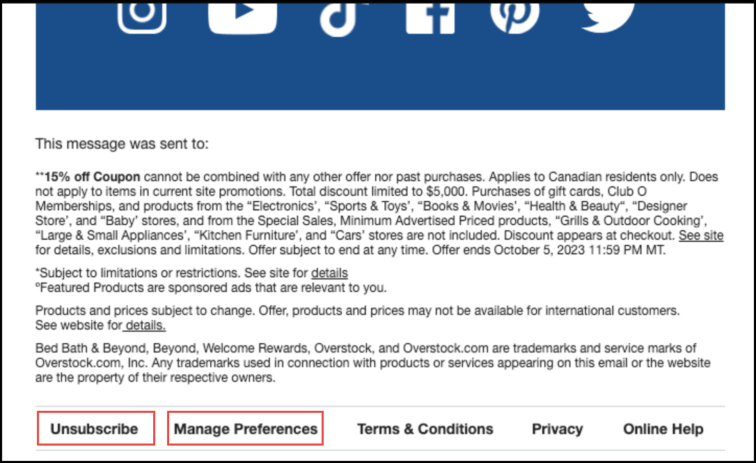 Subscribe or Unsubscribe from Emails